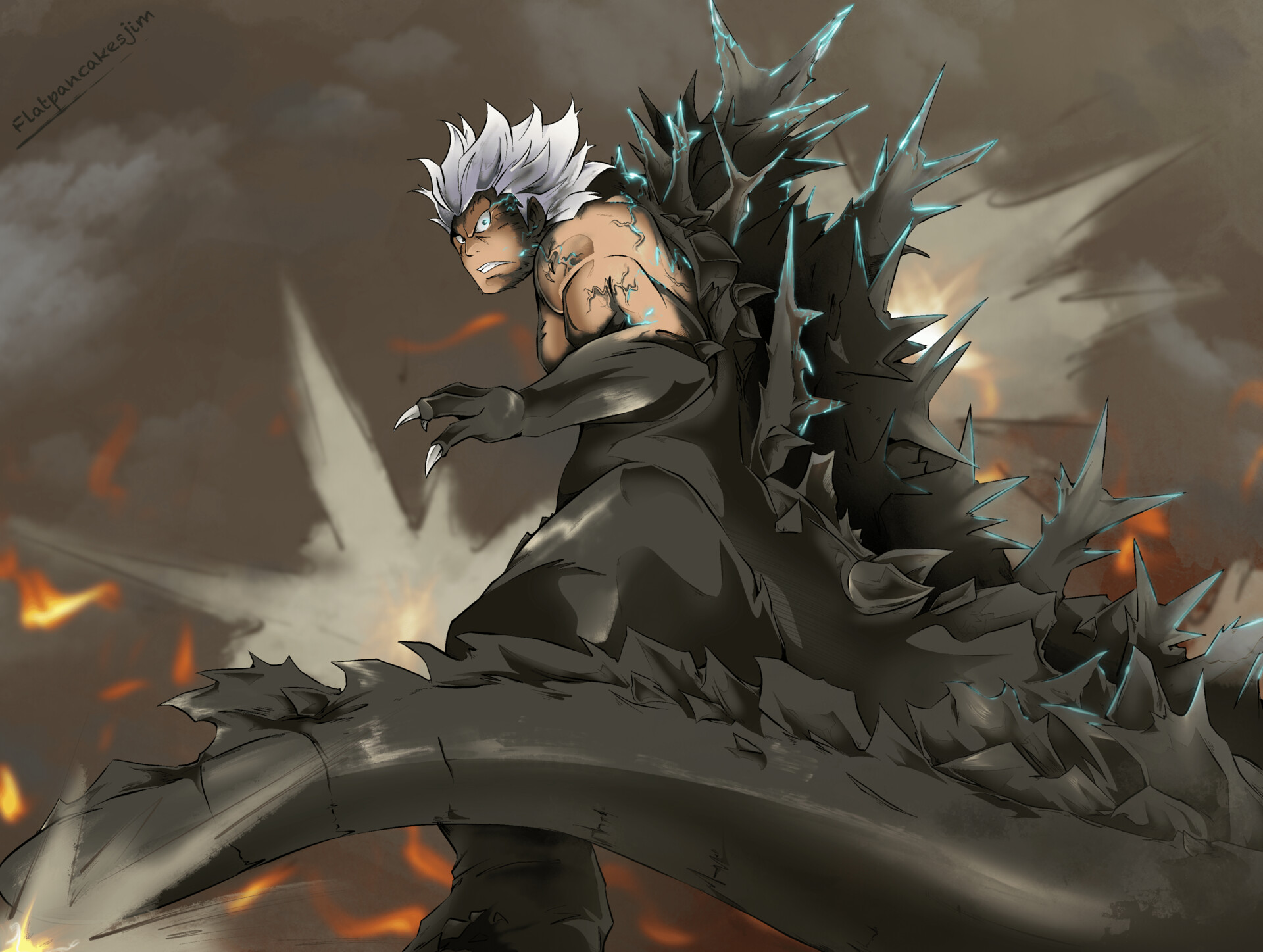 ArtStation - Godzilla x Fairytail crossover