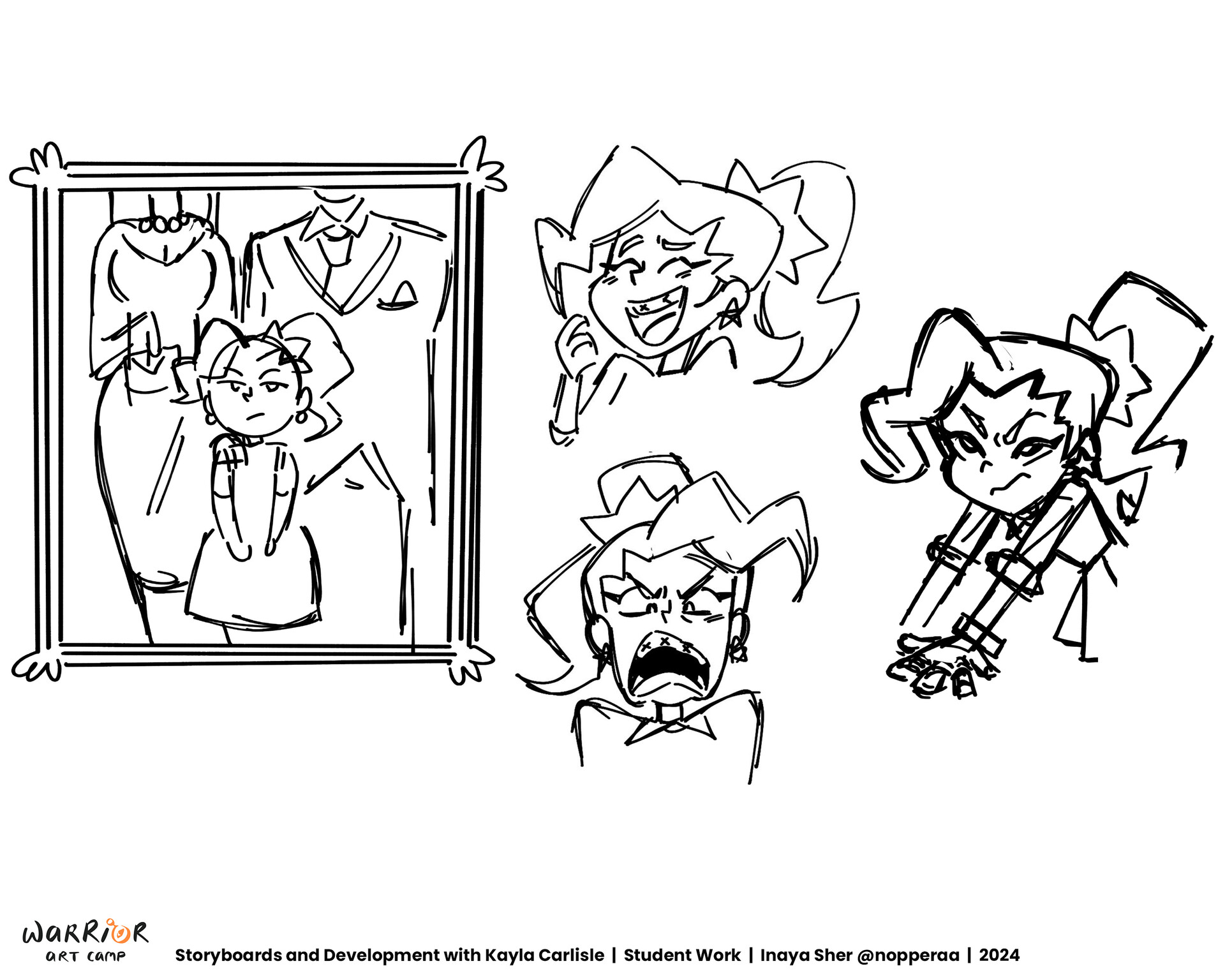 Warrior Art Camp - Inaya Sher | Storyboards and Development with Kayla ...