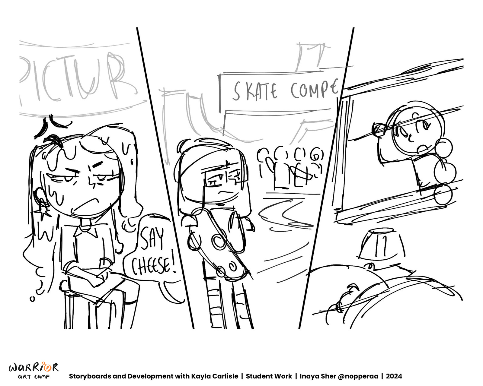 Warrior Art Camp - Inaya Sher | Storyboards and Development with Kayla ...