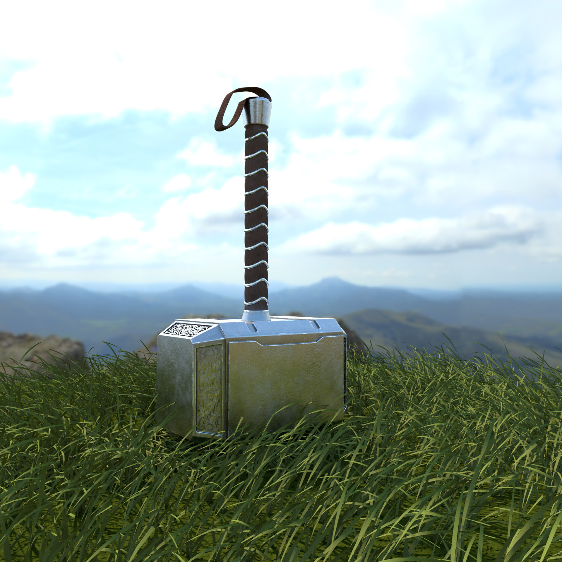 ArtStation - "Mjolnir" 3d prop