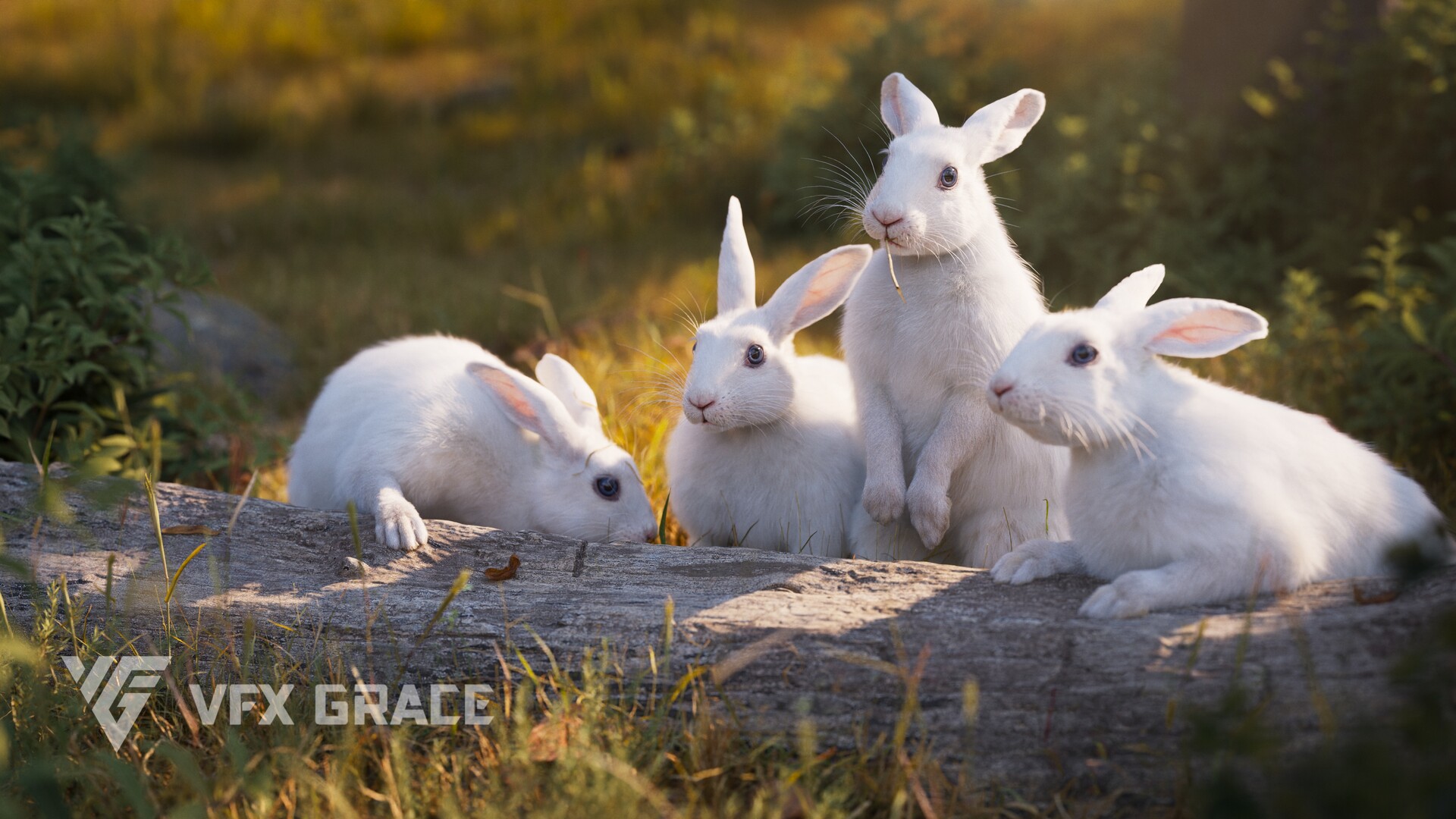 VFX models - White Rabbit Animated - MAYA Character Asset