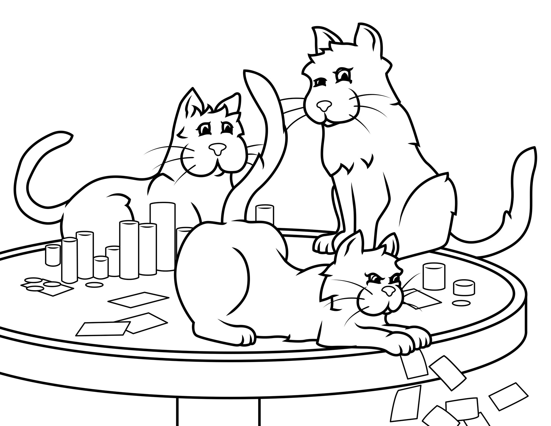 poker coloring pages