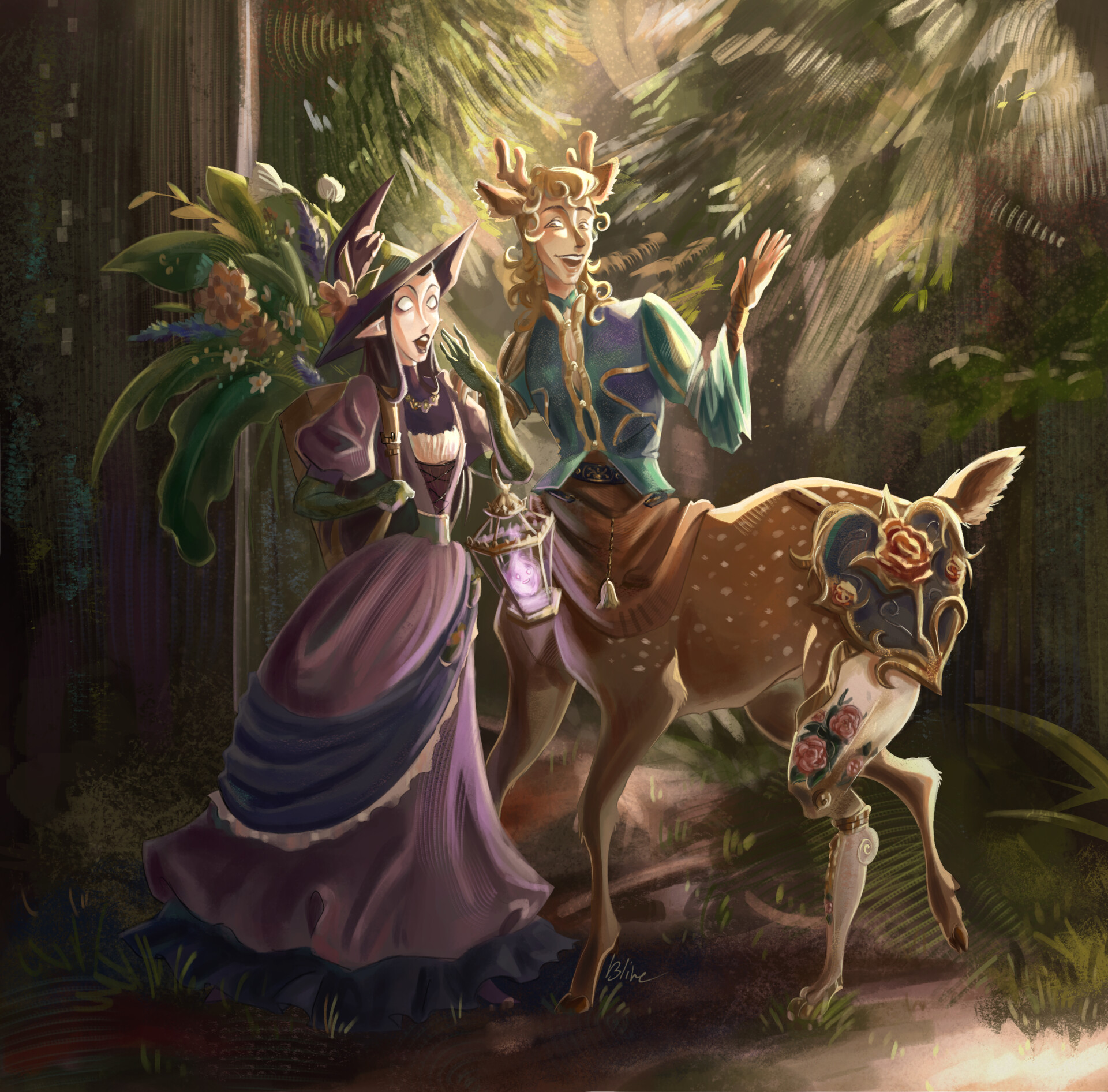 ArtStation - a stroll in the forest [oc]