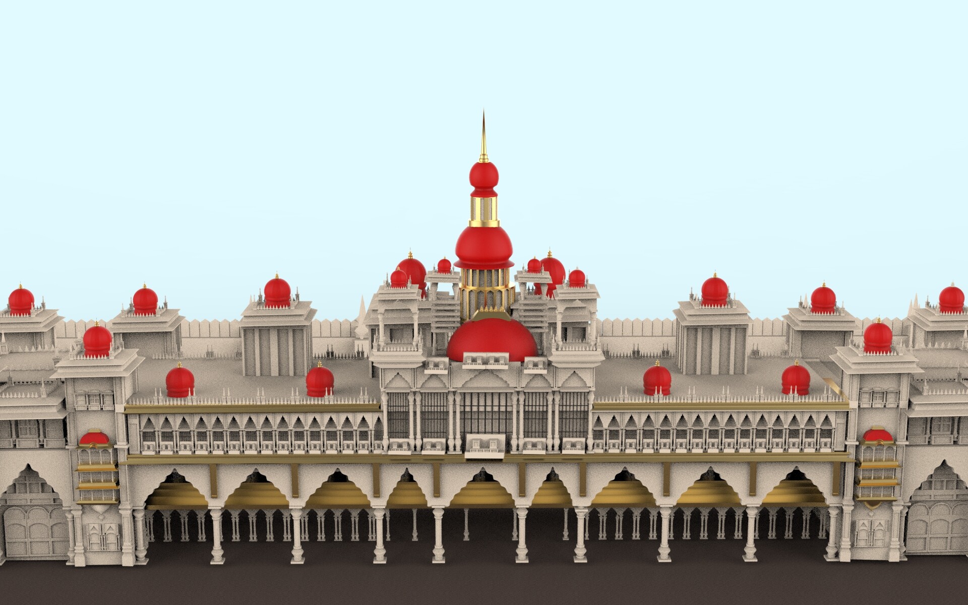 ArtStation - mysore palace 3d model