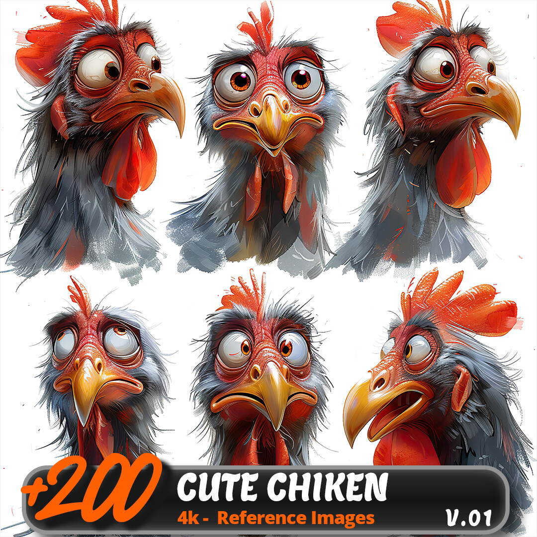 ArtStation - CUTE CHIKEN VOL. 01/ 4K/ Reference Image