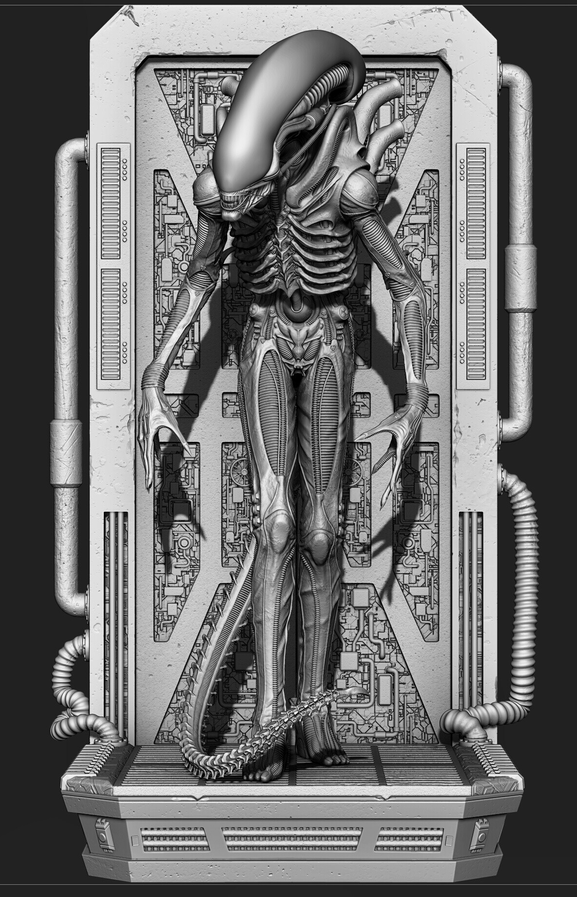 ArtStation - ALIEN Big Chap statue