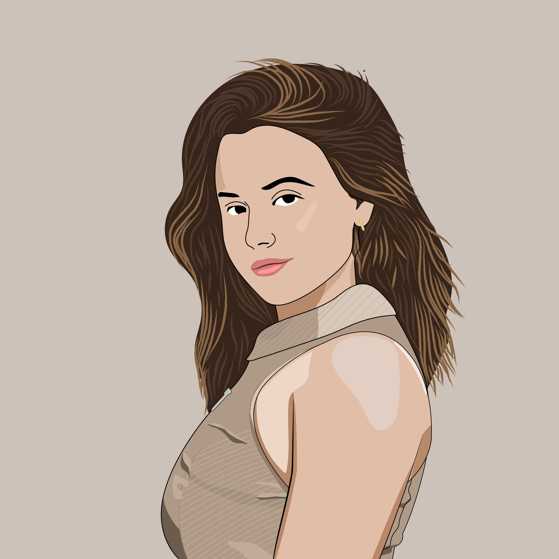 ArtStation - Vector Portrait Of Instagram Girl