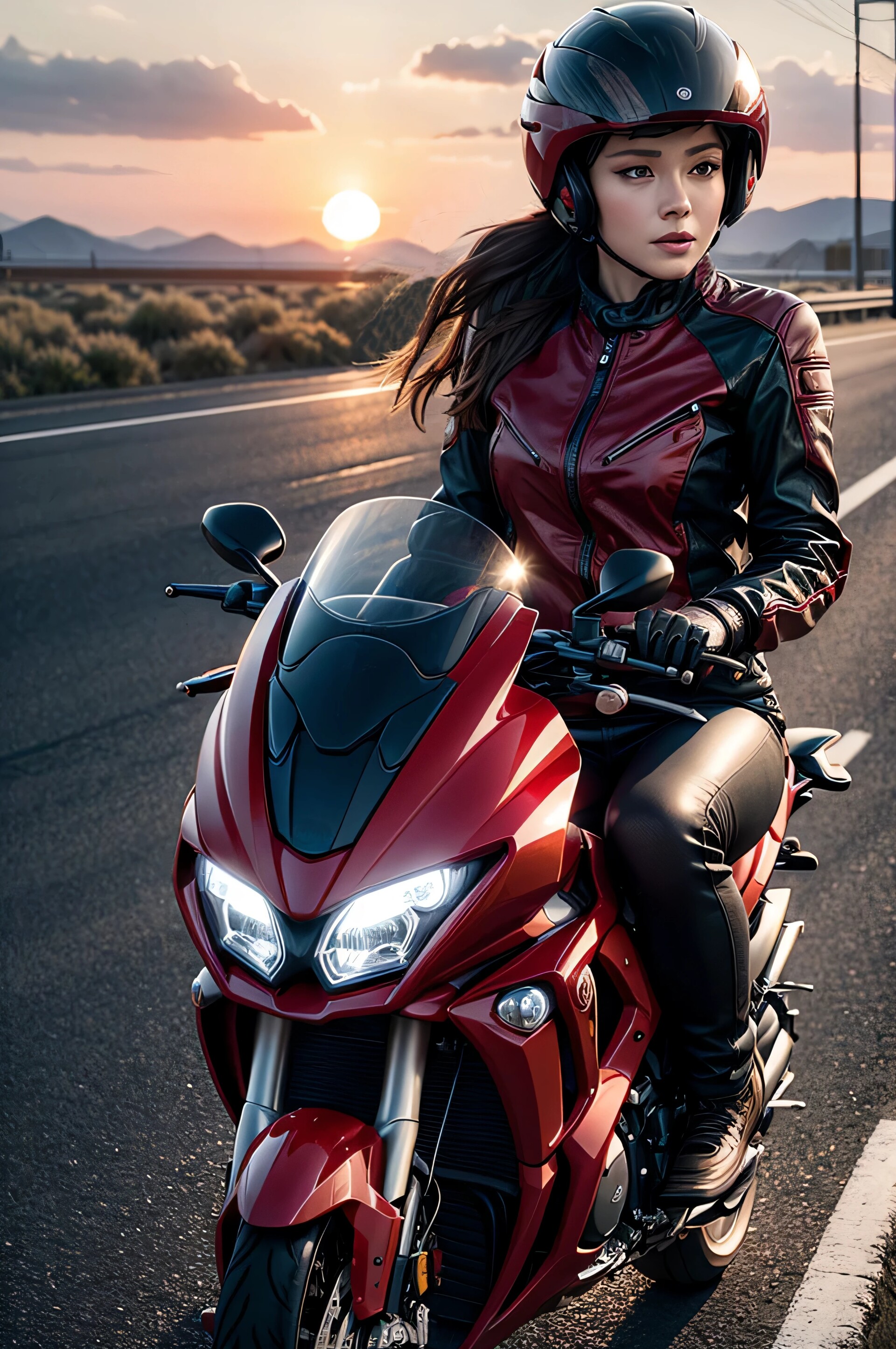 ArtStation - Sunrise Motorcycle Tour