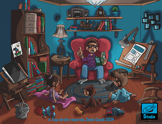 ArtStation - Dad tells a story