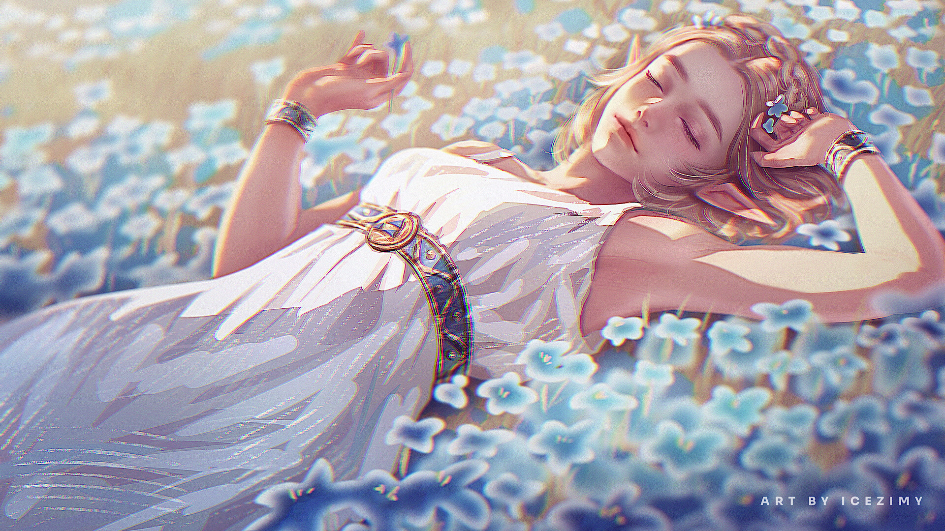 ArtStation - Princess Zelda - Flower Field