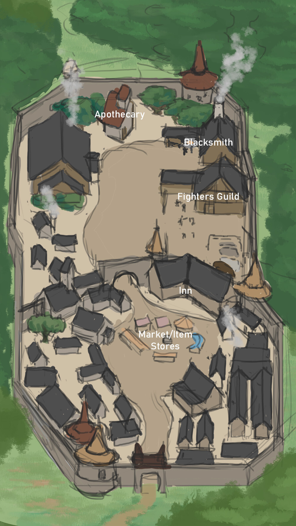 Nuno Gomes Vieira - Fantasy city map