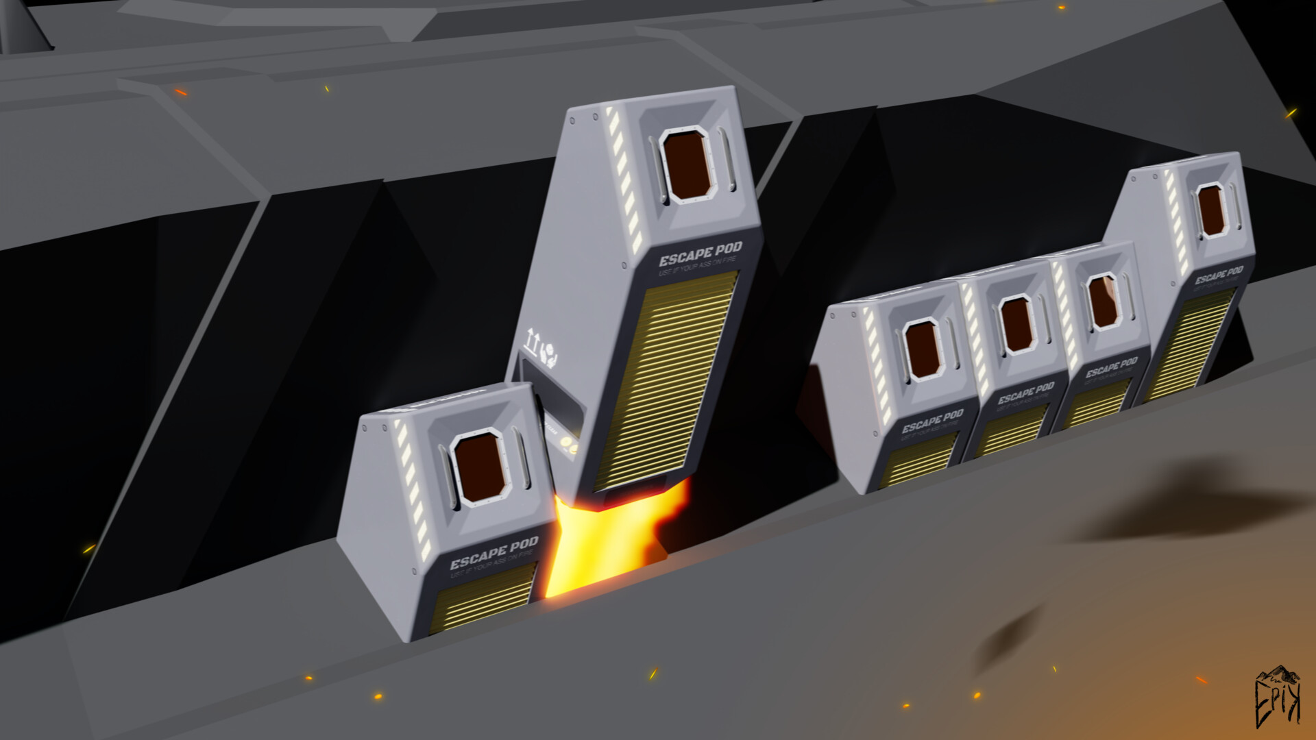 ArtStation - Escaping Pod