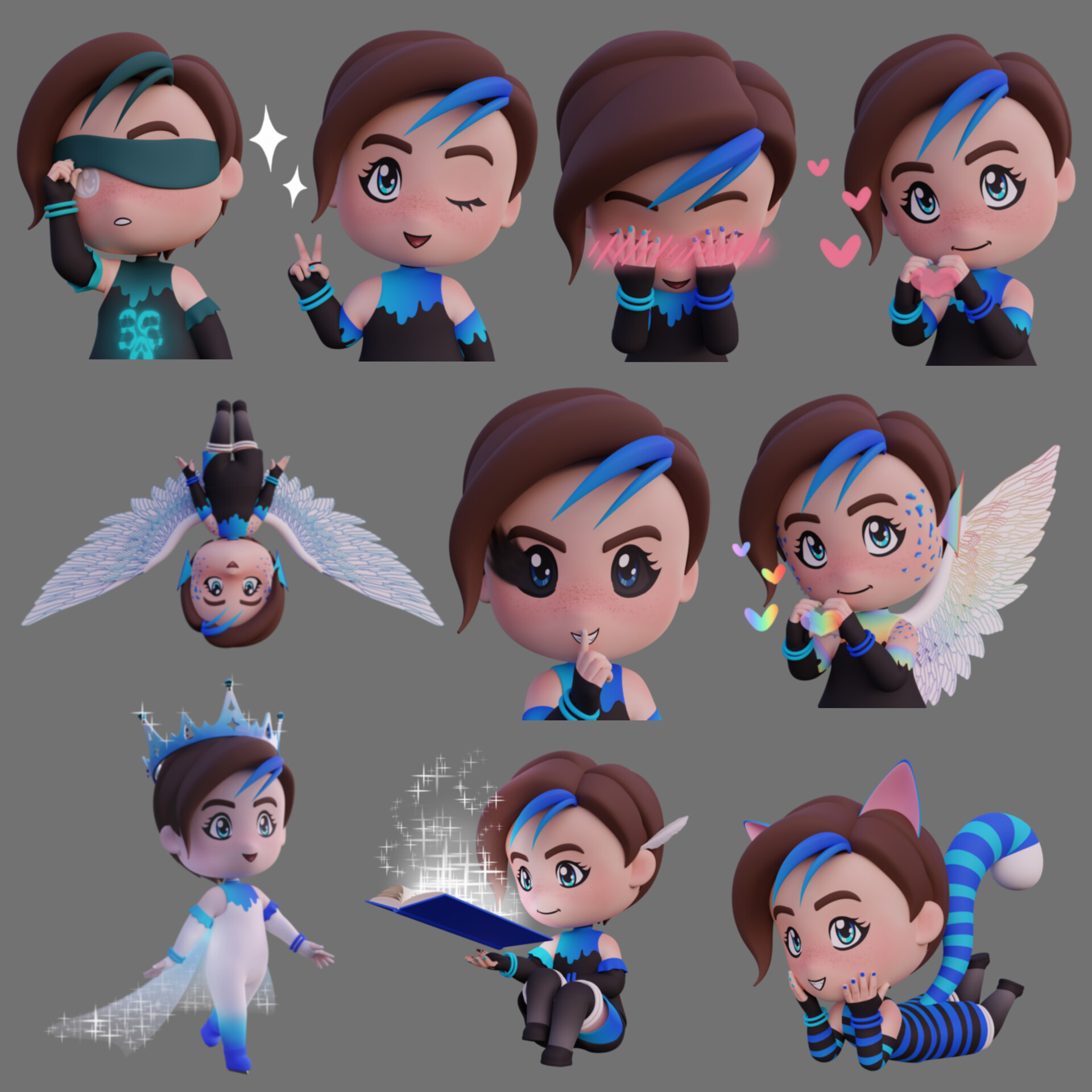 ArtStation - 3D Emotes Set