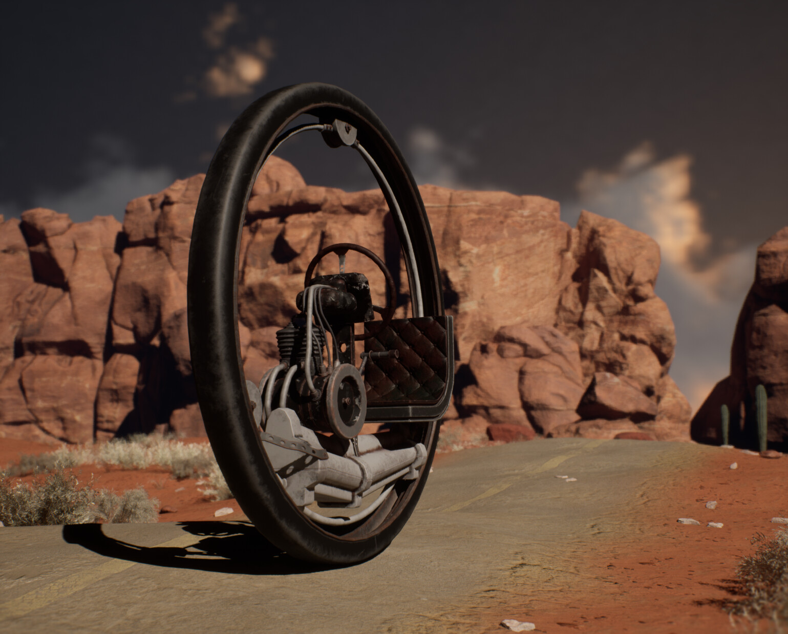 ArtStation - Monowheel Motorcycle 1933