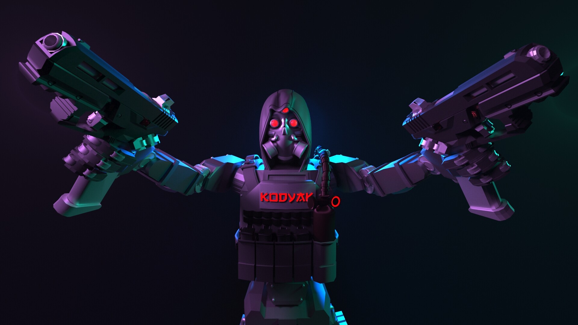 ArtStation - The Defiant Stare - 3d modeling/render of a space robot pirate