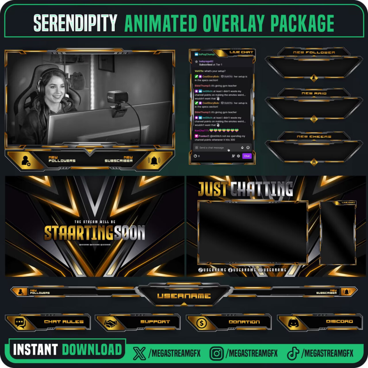 ArtStation - Gold Streaming Overlay