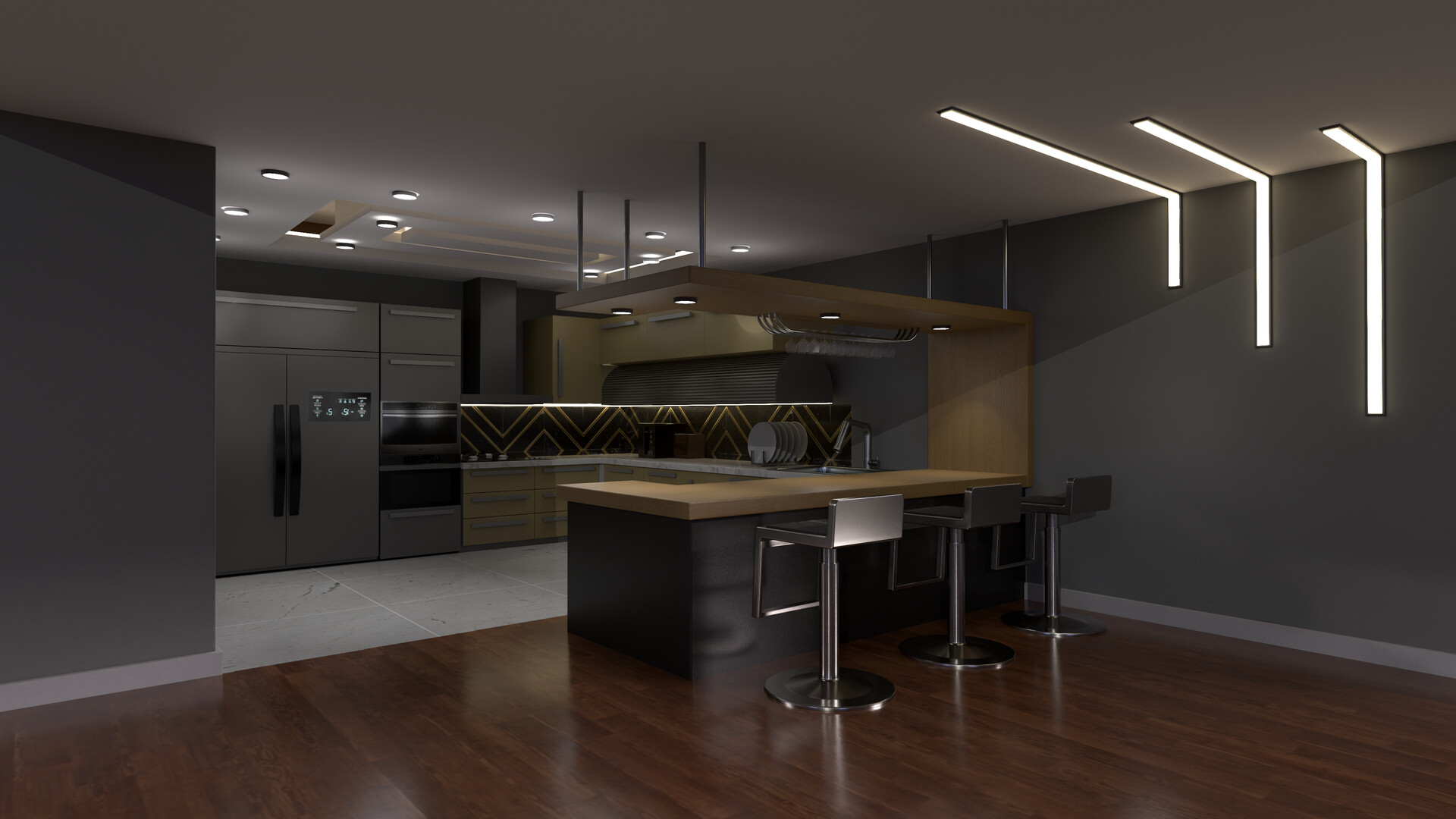ArtStation - Modular Kitchen Interior