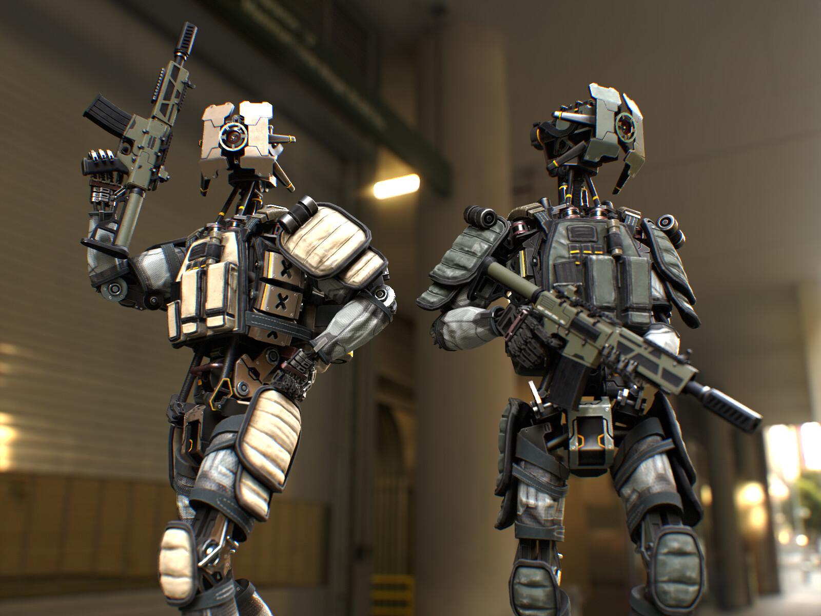 Zenkatar ___ - Sci-fi military humanoid robot soldier