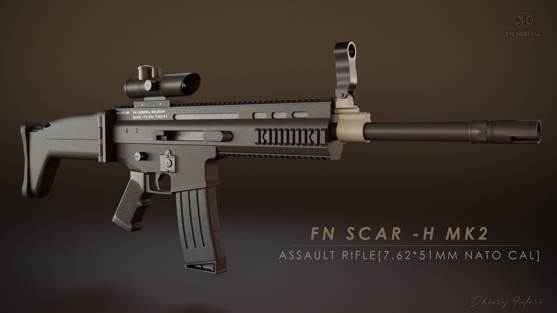 ArtStation - FN SCAR-H | Rifle | Weapon