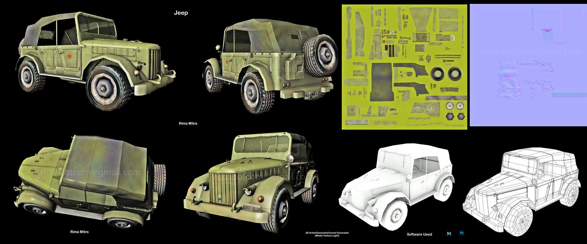 ArtStation - Jeep Game Art Prop