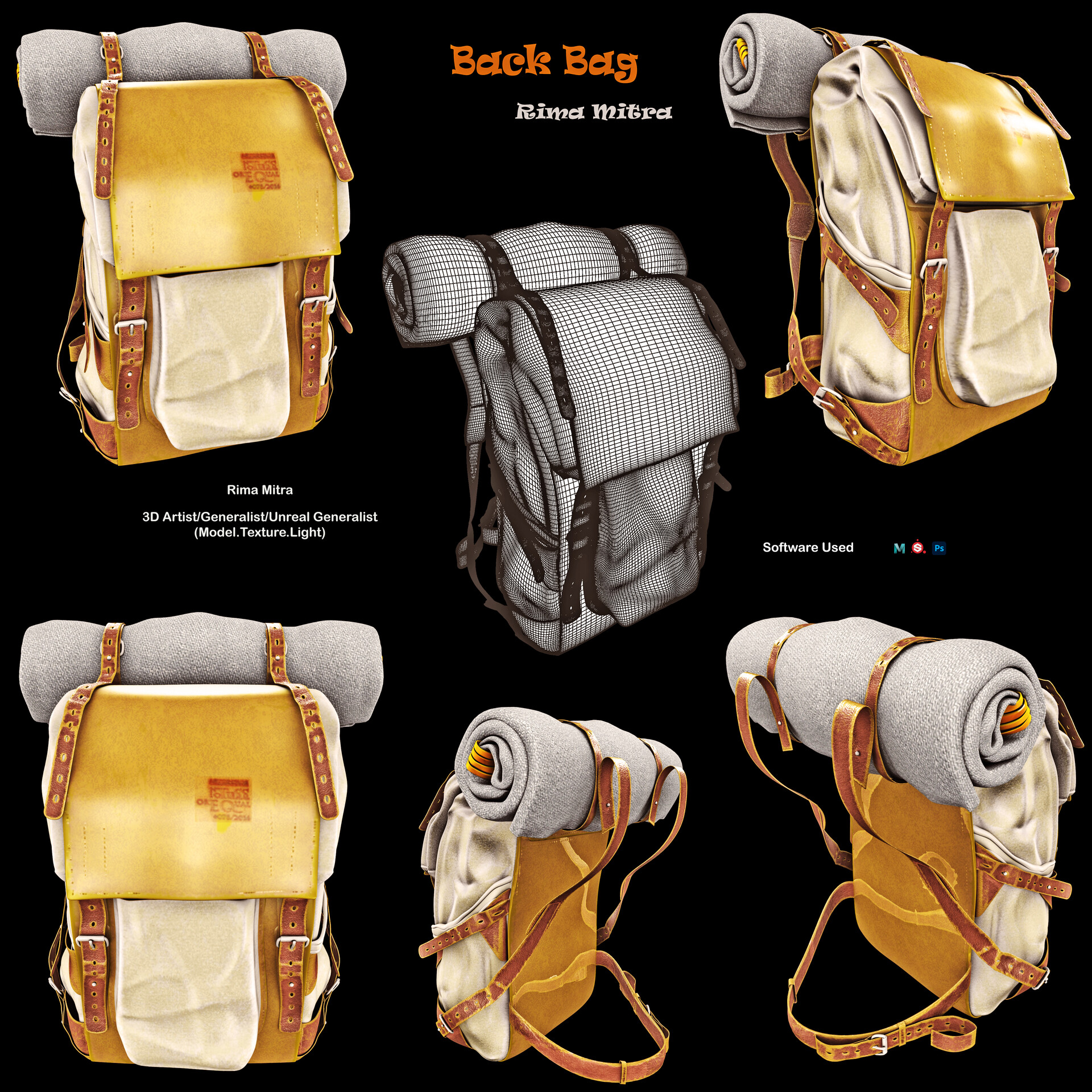 ArtStation - Bag pack Prop