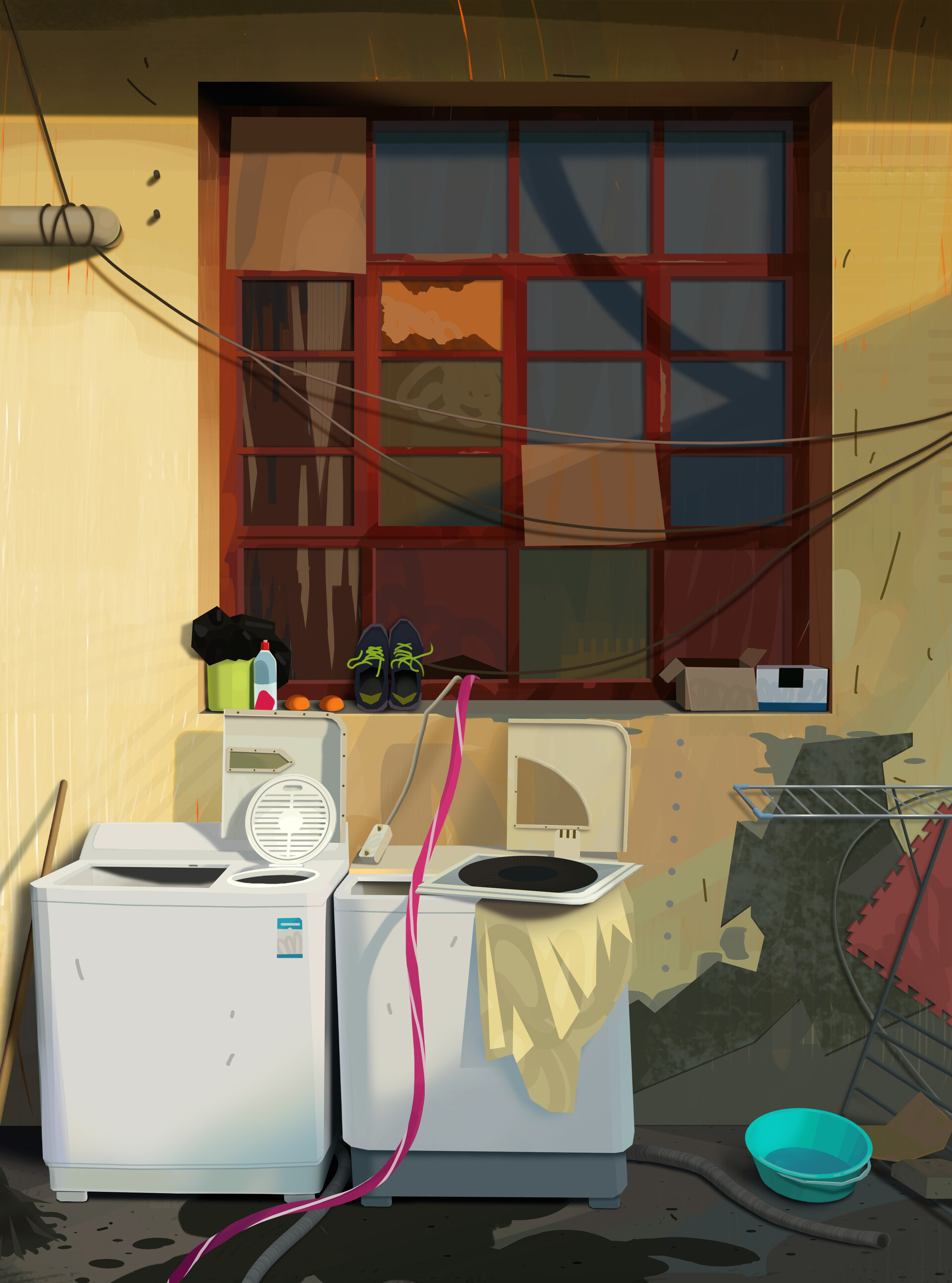 ArtStation - Laundry day! - Painting