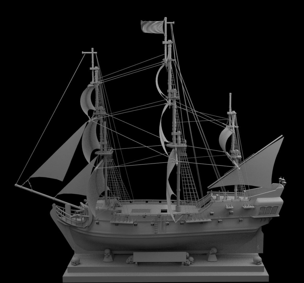 ArtStation - Boat: The black pearl (Wip)