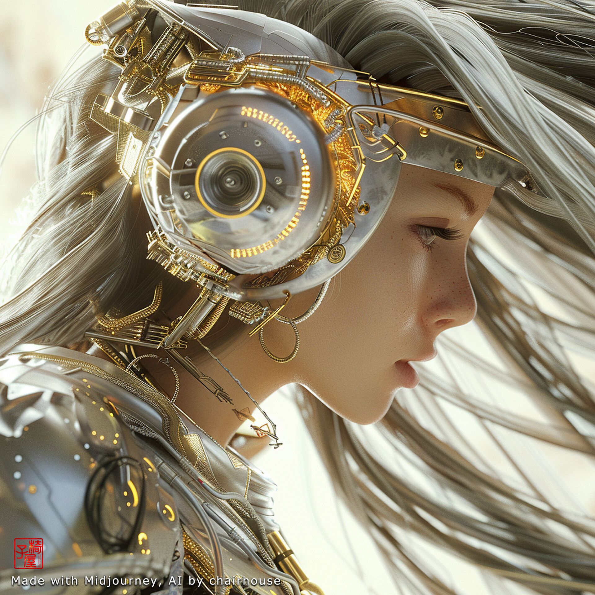 ArtStation - mechanical goddess28 in the future machine city under EPAC 240429 by Midjourney