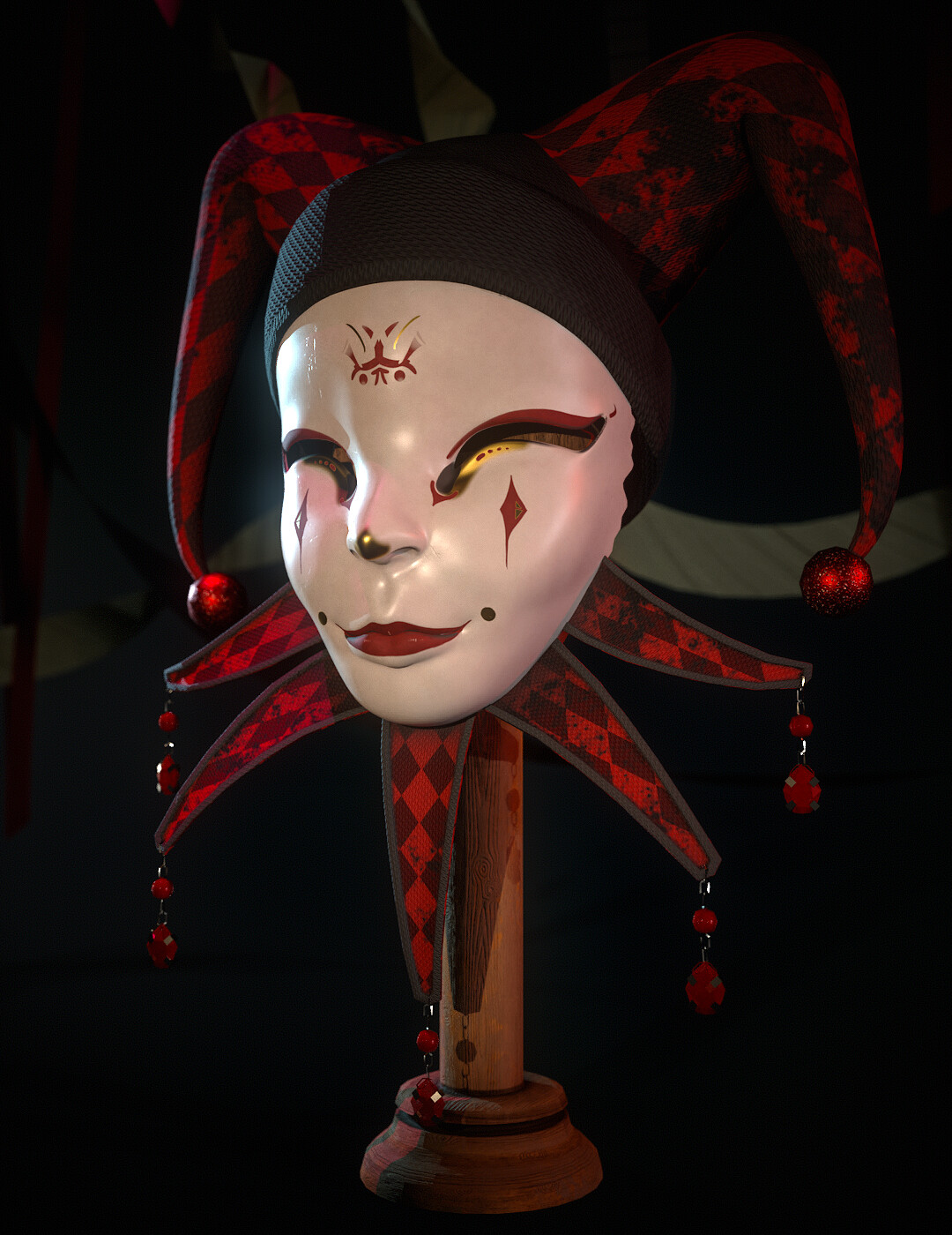 ArtStation - Harlequin Jester Mask