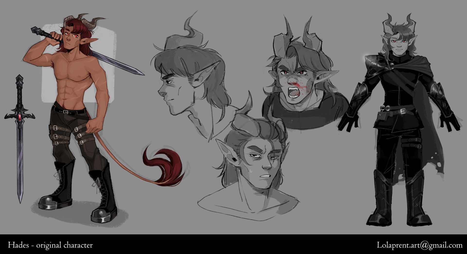 ArtStation - Hades character sheet