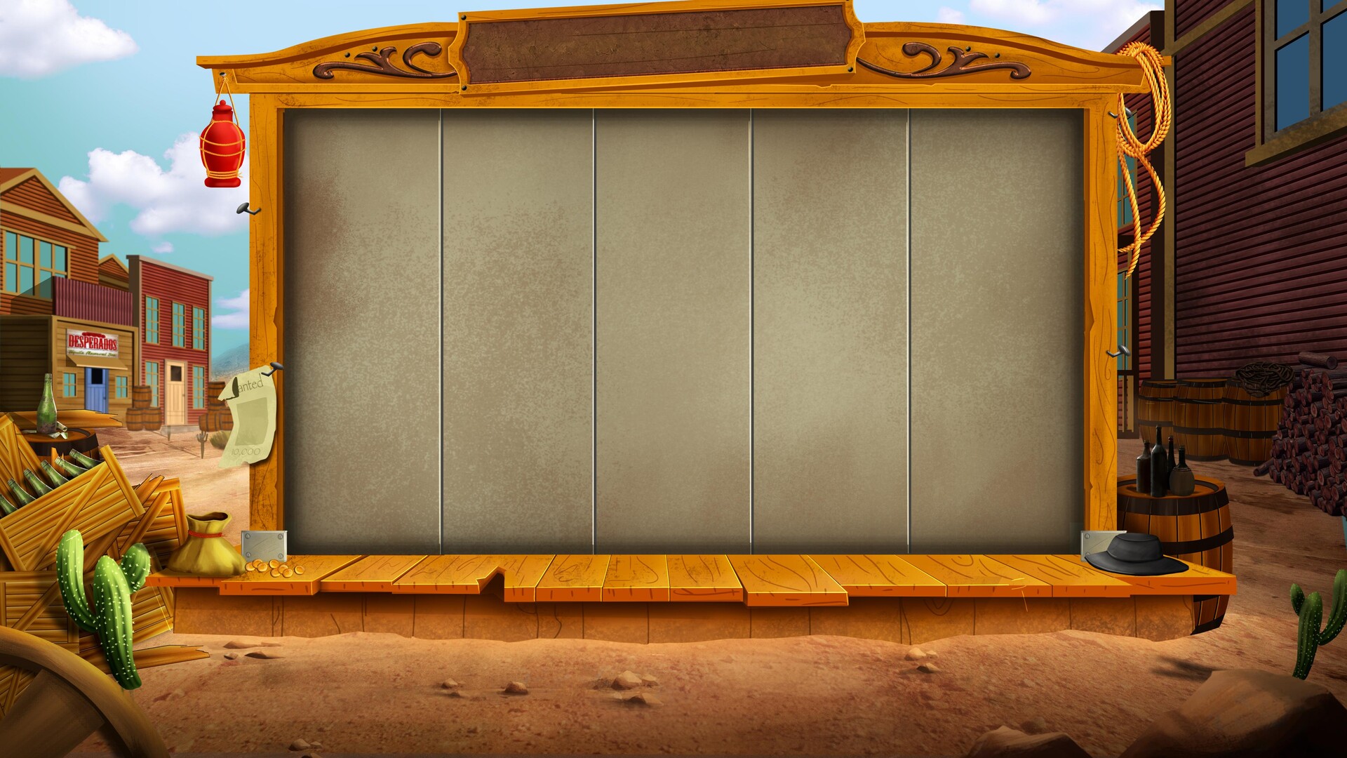 ArtStation - Slot Game frame_ Western Cowboy theme