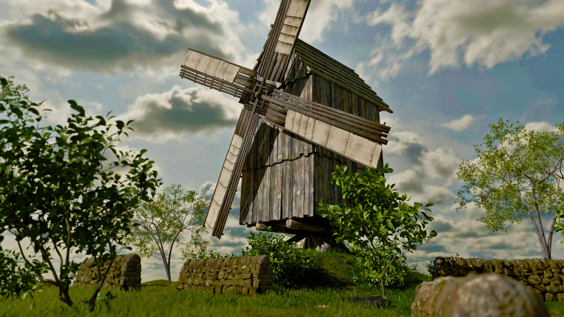 ArtStation - medieval windmill