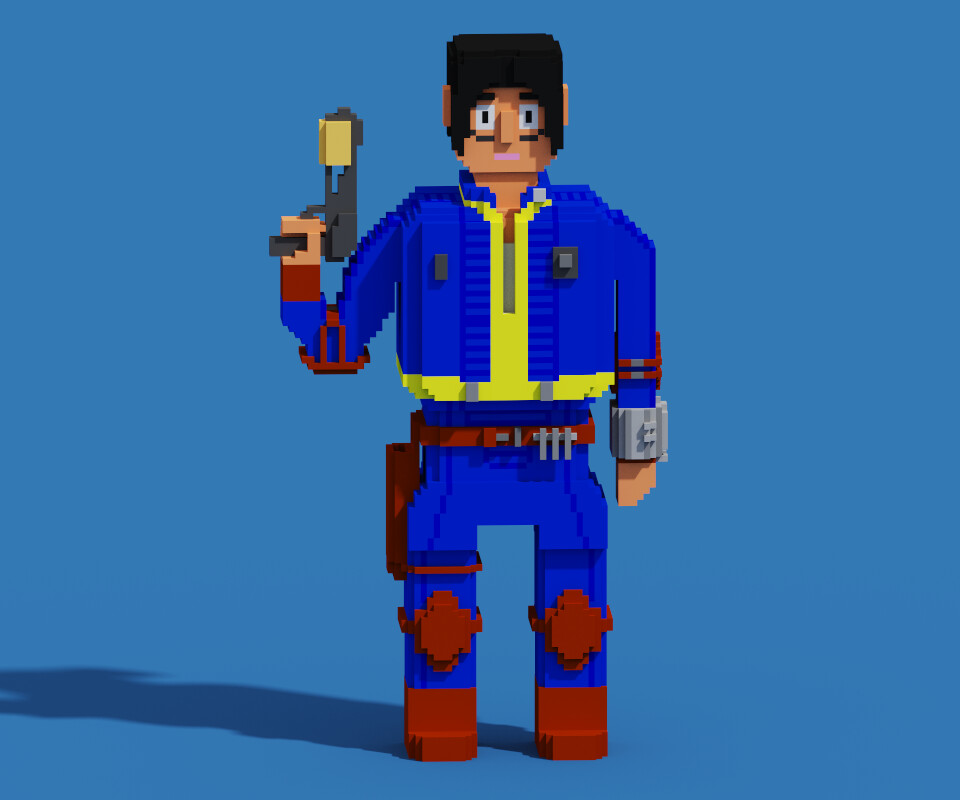 ArtStation - Voxel Character:Lucy-Fallout