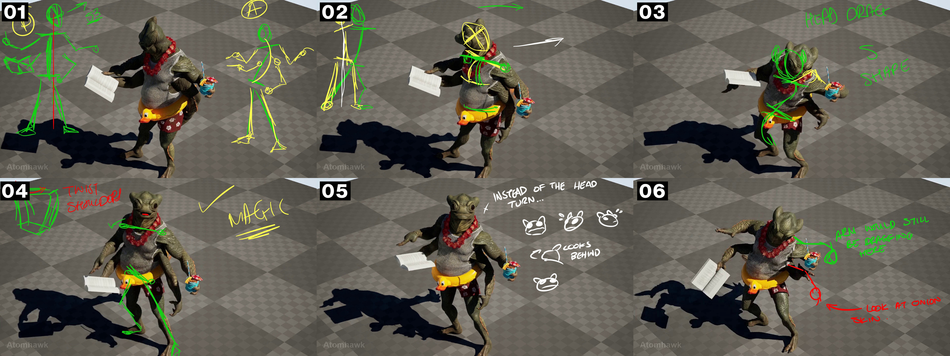 Atomhawk - NED - Animation Process