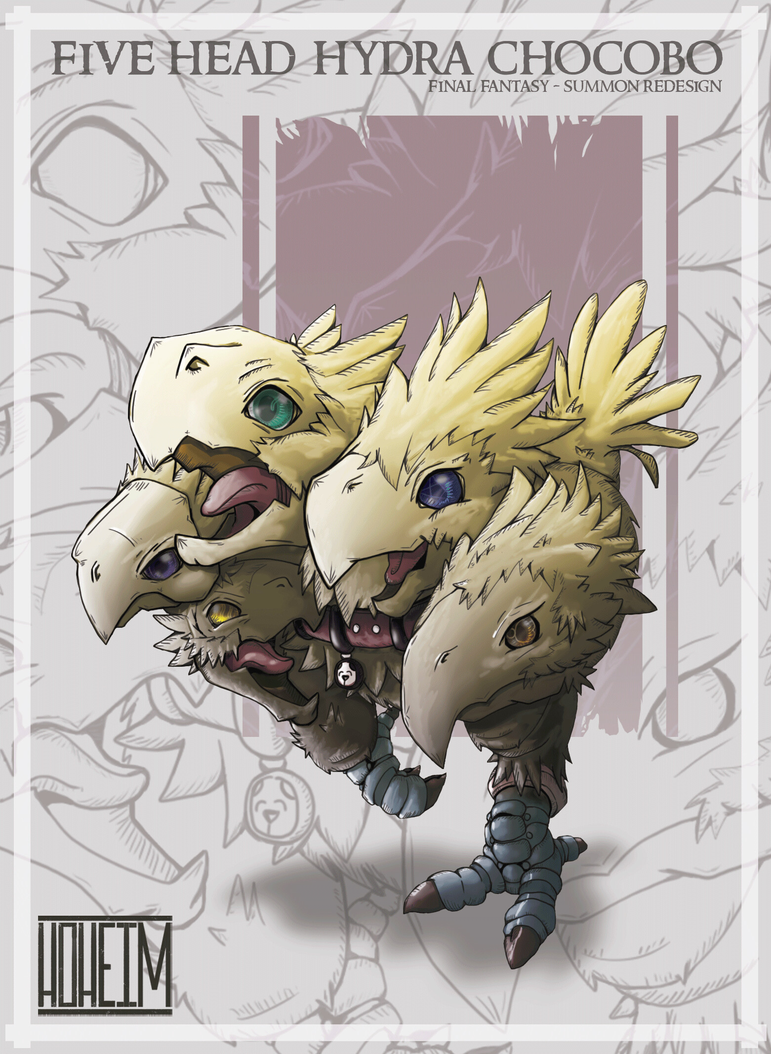 ArtStation - Hydra Elemental Chocobo | Fan Art | Final Fantasy Summoner ...