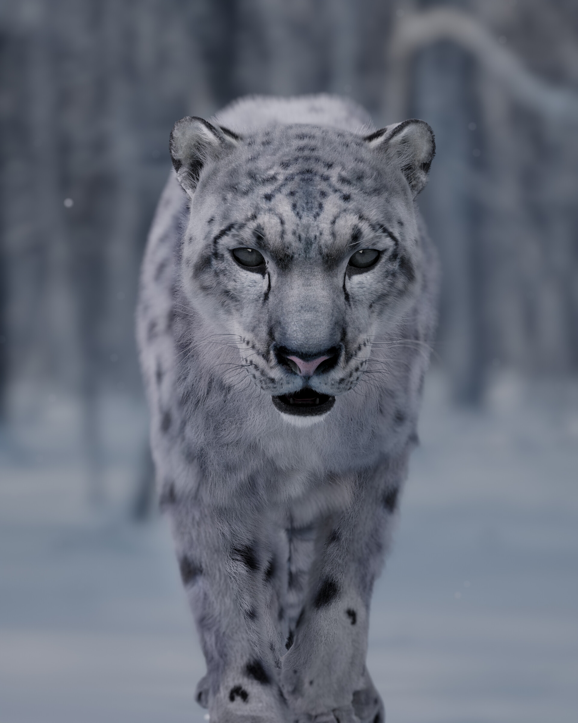 ArtStation - Snow Leopard