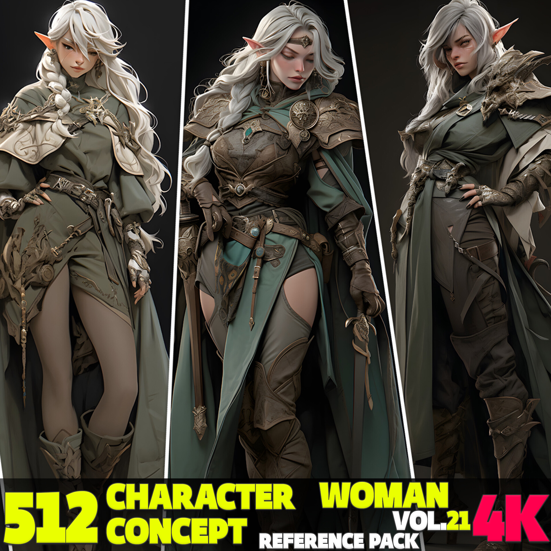 ArtStation - 512 4K Character Concept Reference Pack Vol.21