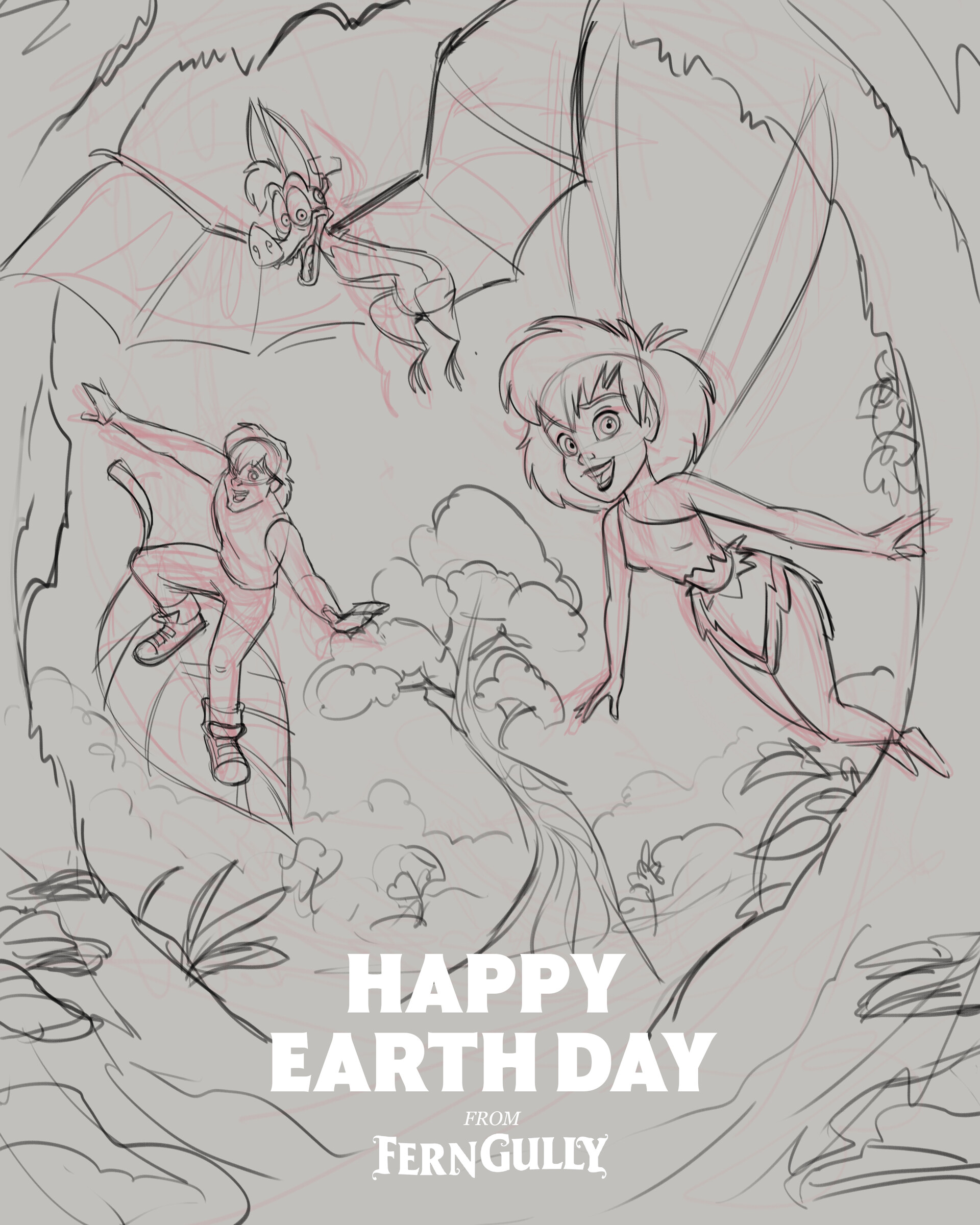 fern gully coloring pages