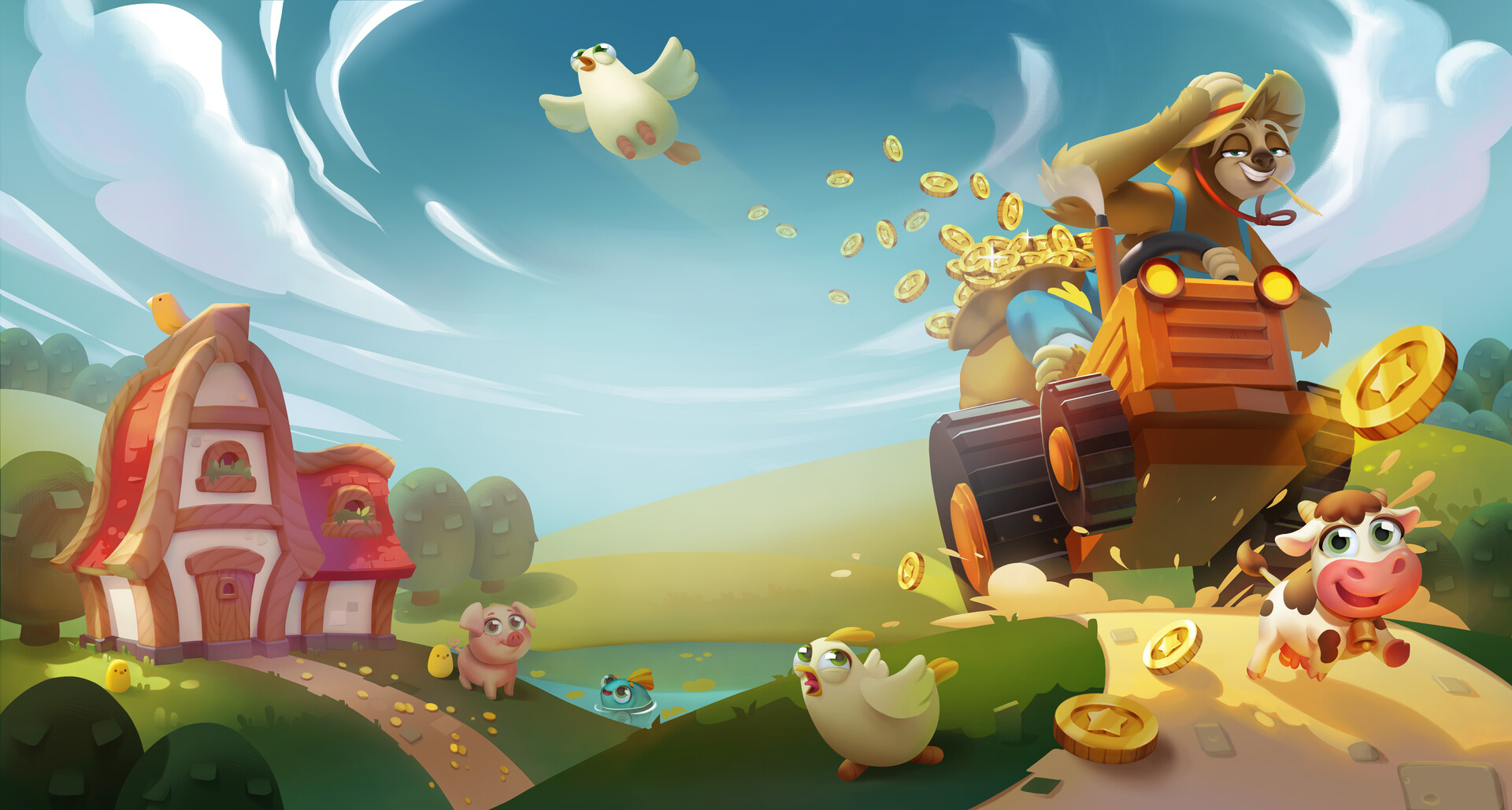 ArtStation - Frank's farm splash art