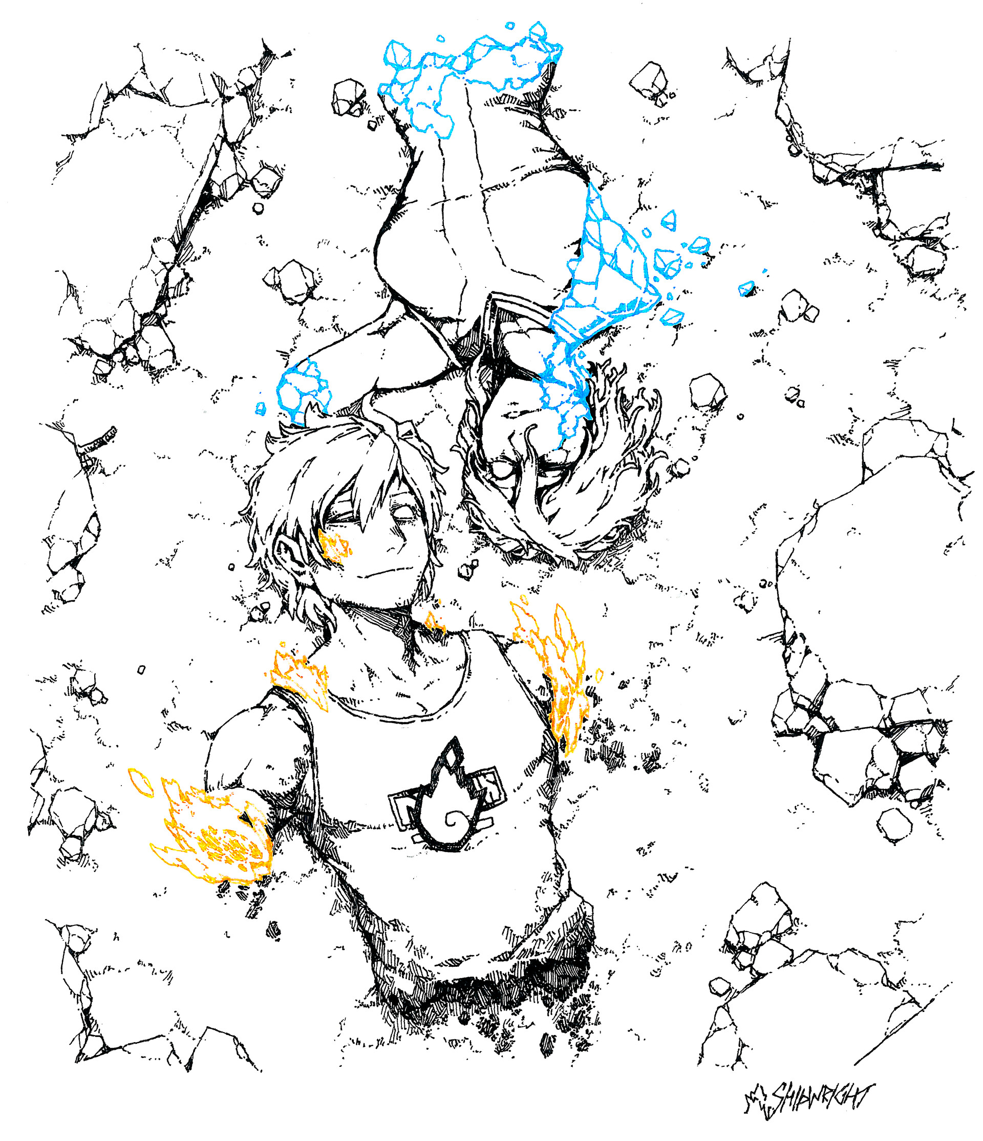 how to draw fire power