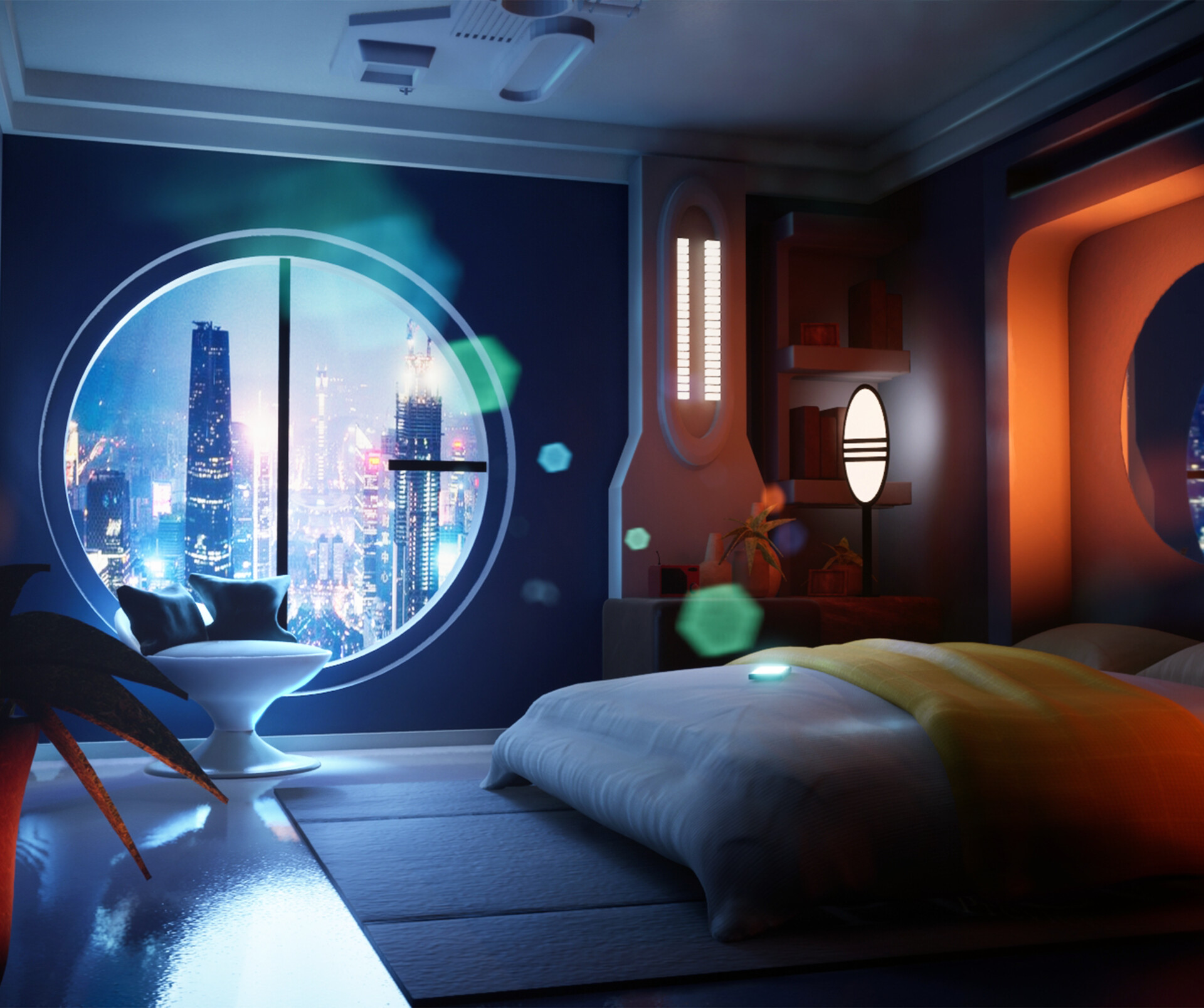 ArtStation - Cyberpunk Bedroom