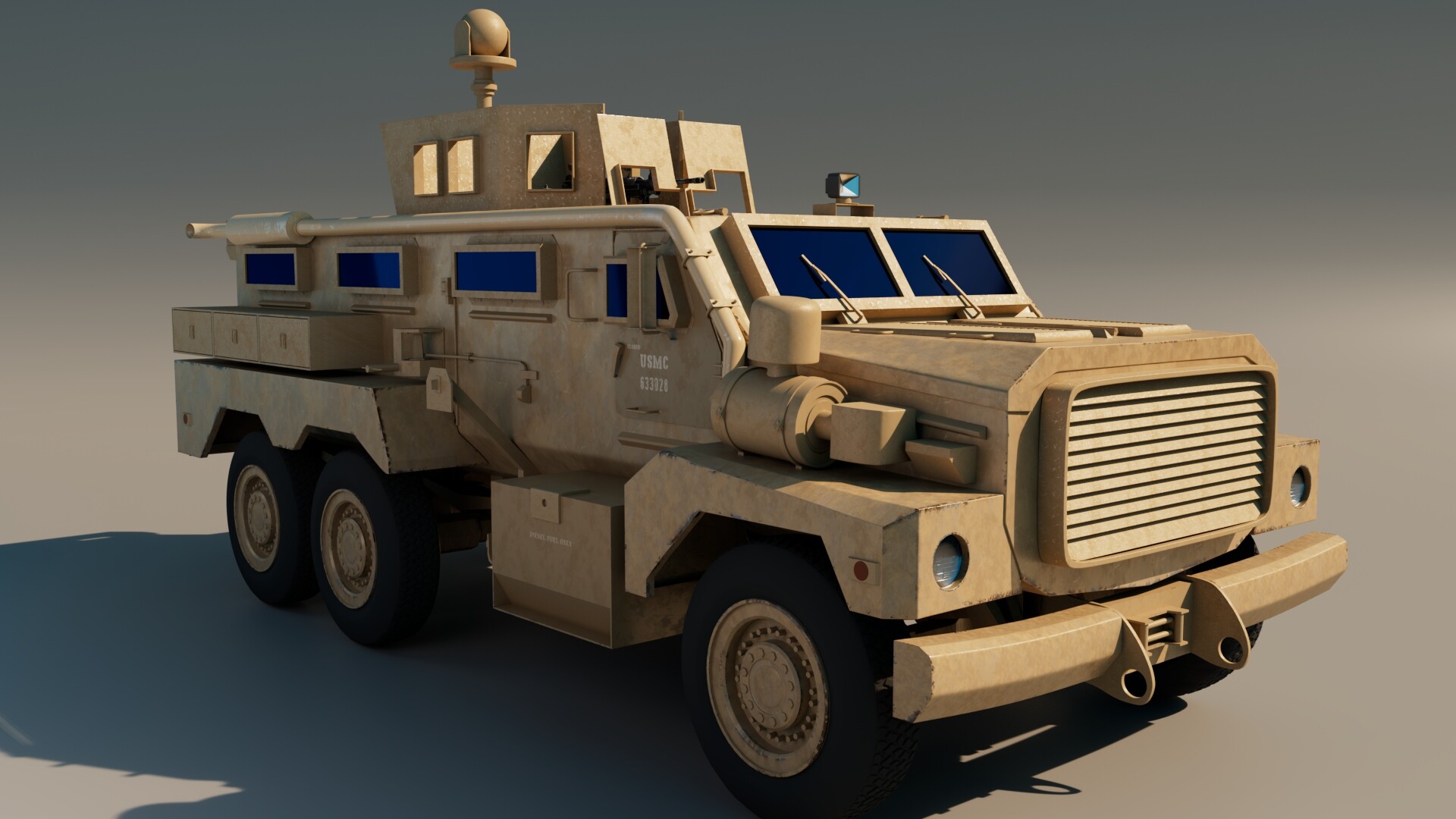 ArtStation - Cougar MRAP 6*6 | Military Vechile | Hard Surface