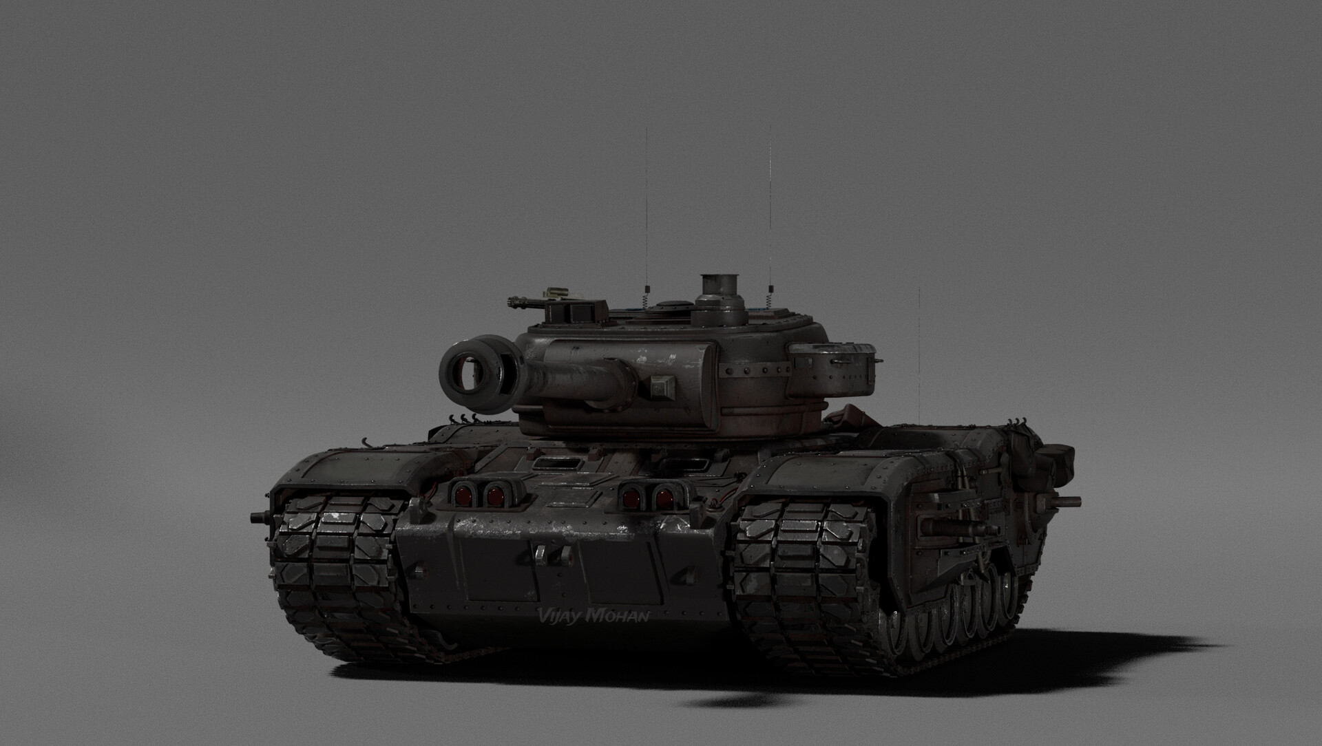 ArtStation - Military Tank Model ,Wip Textures