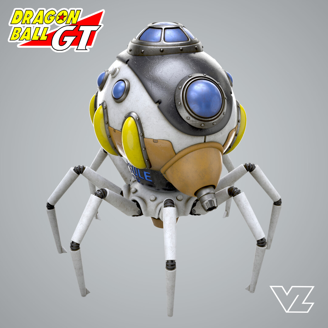 ArtStation - Octopus Spaceship Capsule Corp. - Dragonball GT