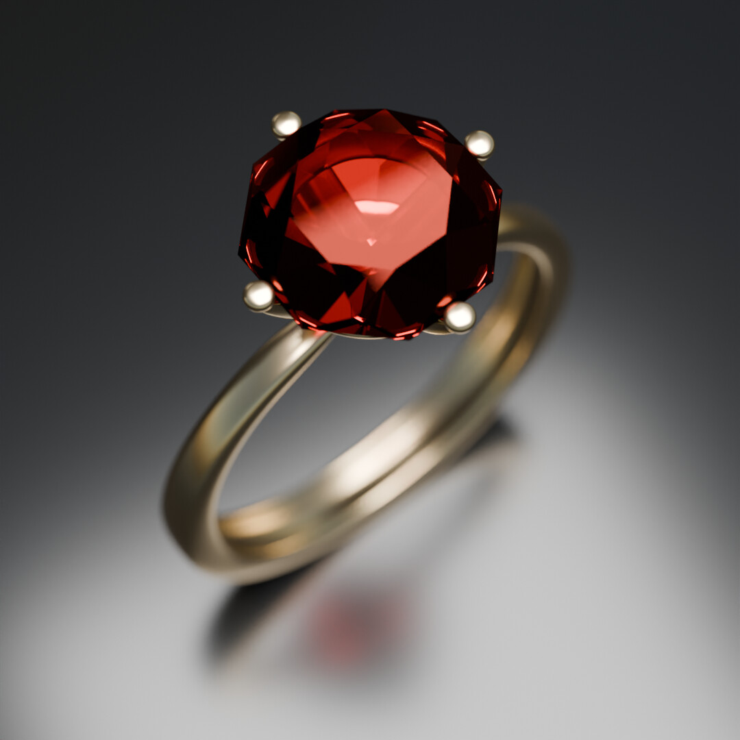 ArtStation - Ruby Gold Ring