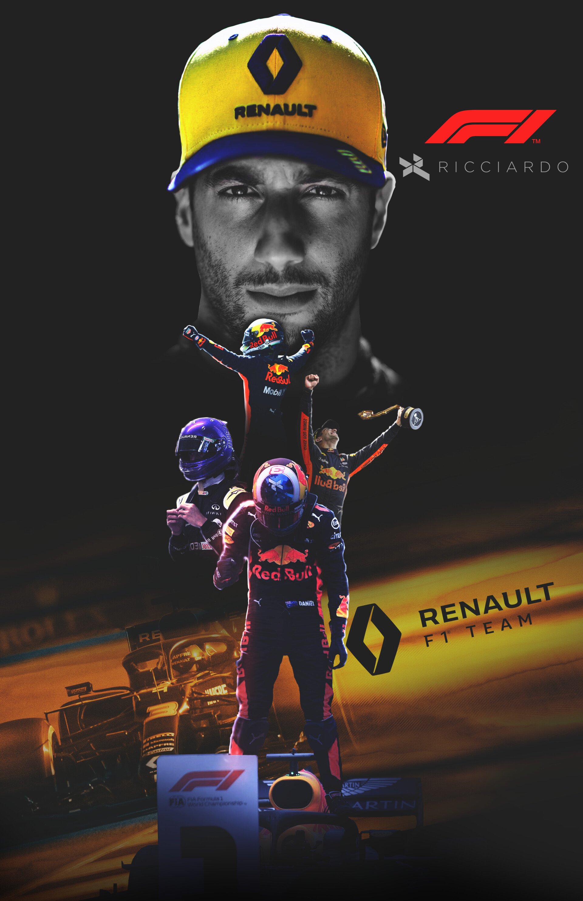 ArtStation - F1 Daniel Ricciardo Poster