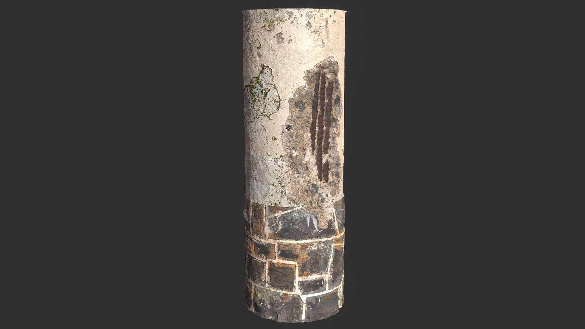 ArtStation - Old damaged Pillar Pbr 4k Texture