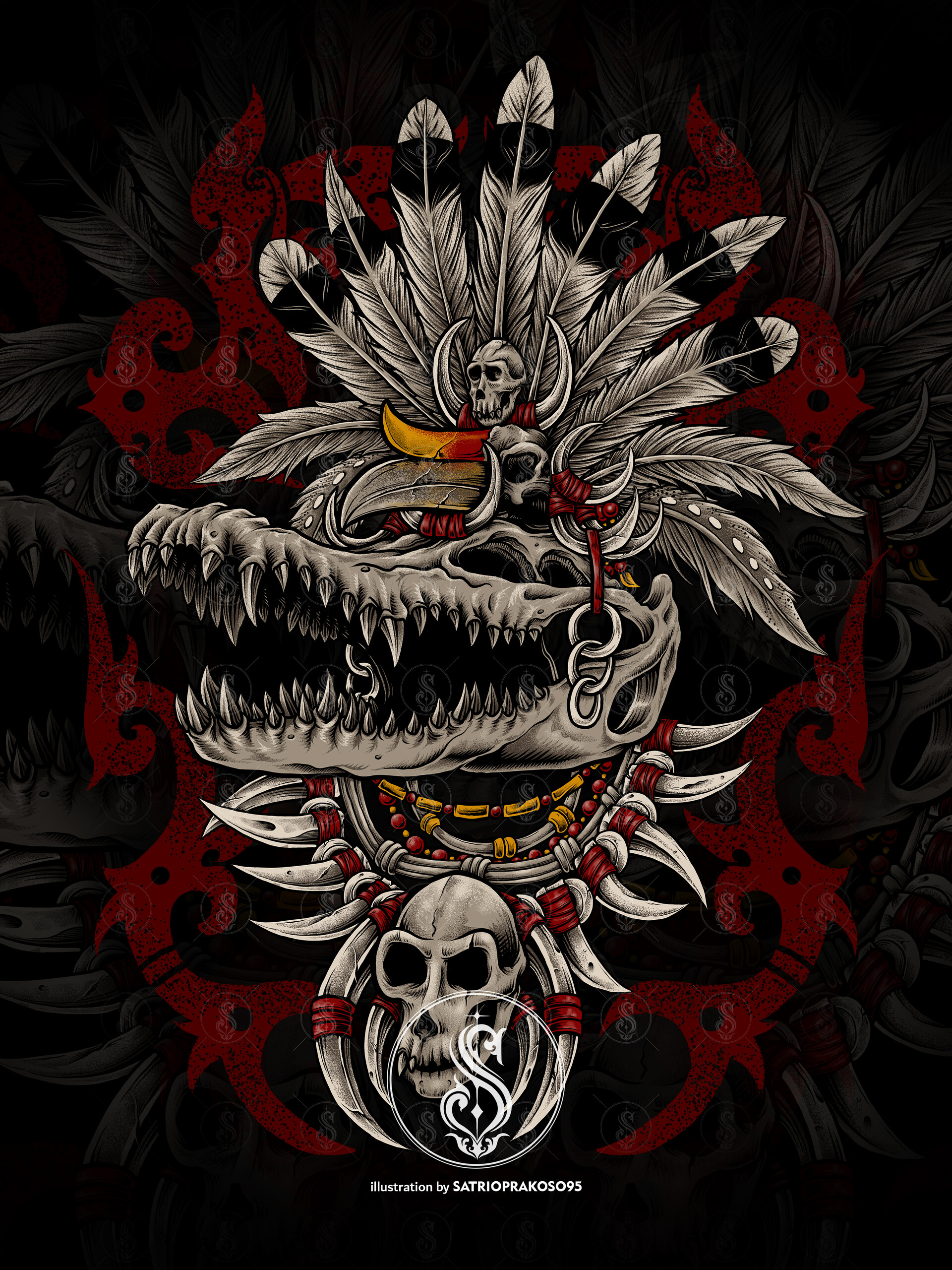 ArtStation - SKULL DAYAK