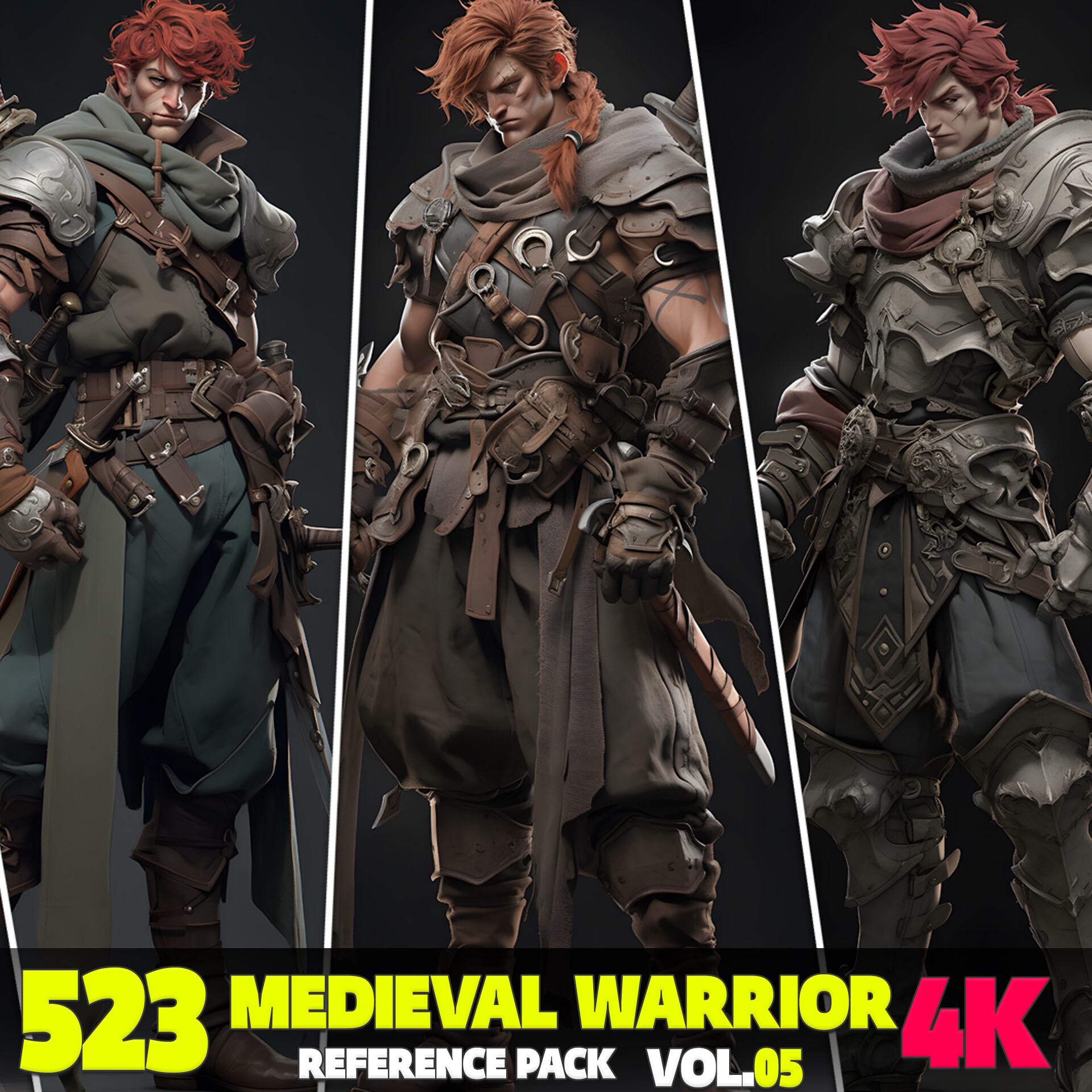 ArtStation - 523 4K Medieval Warrior Reference Pack Vol.05