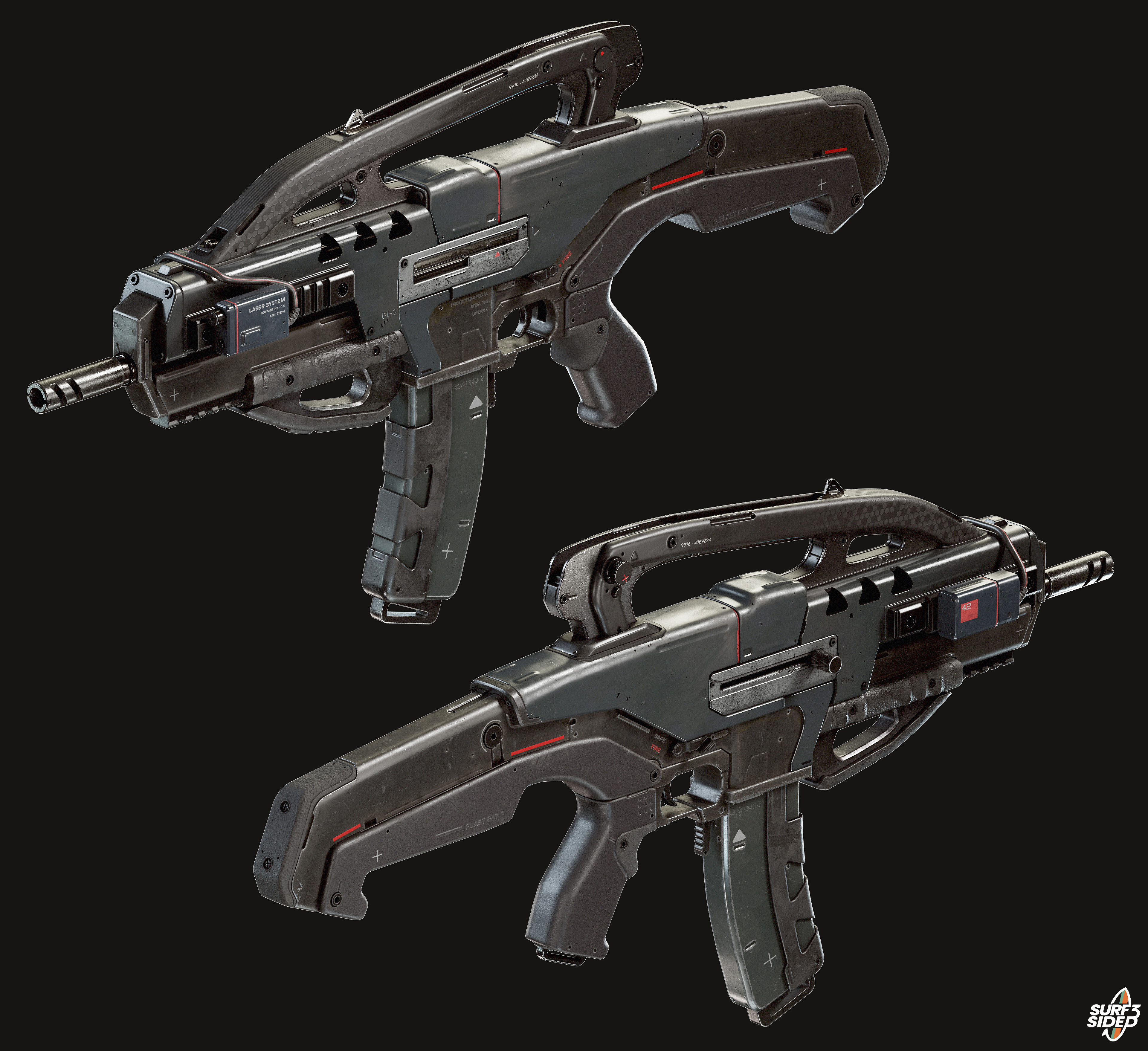 SURFSIDE 3D - Assault Rifle - 3d Concept